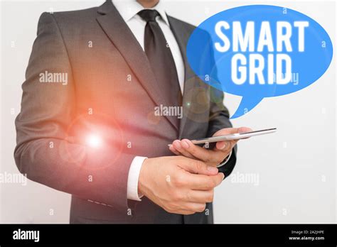 Writing Note Showing Smart Grid Business Concept For Includes Of