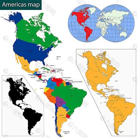 美国地图素材免费下载图片编号6007522 六图网