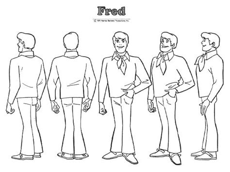 Scooby Doo Fred Cartoon Character Design Fred Scooby Doo Character Model Sheet