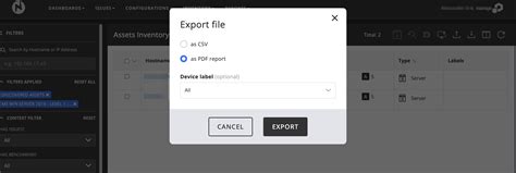 Exporting A List Of Assets Nanitor Knowledgebase
