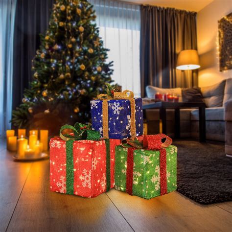 Ktaxon 3pcs Lighted T Boxes Decorationslight Up T Boxes With