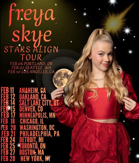 Freya Skye Stars Align Tour 2026 Concert Tee Png Digital Download