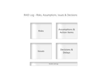 Free RAID Log Templates Trackers Planners