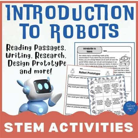 Robot Activities Stem Reading Writing Research Introduction To Robots