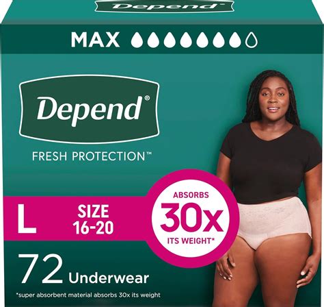 Depend Fresh Protection Adult Diapers Incontinence And Postpartum