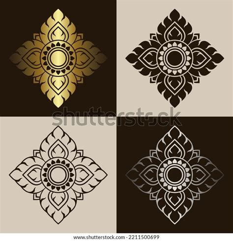 Traditional Thai Art Pattern Set Prajam Stock Vector Royalty Free 2211500699 Shutterstock