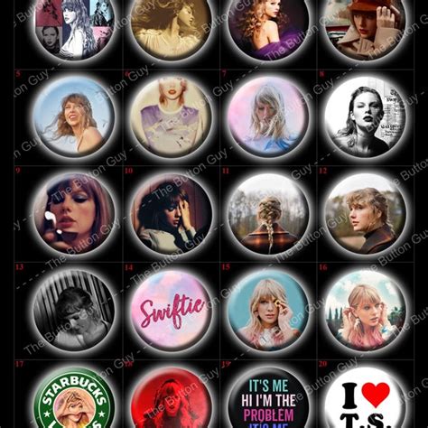 Taykor Swift Button Pins Etsy