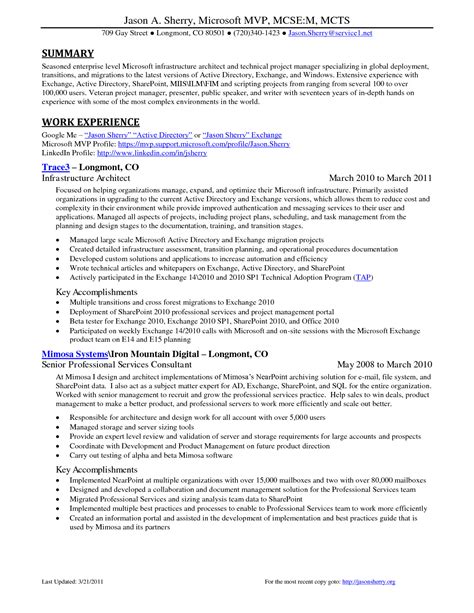 Sharepoint Sample Resume Developers Brilliant Ideas Of Sharepoint
