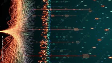 Neural Network Artificial Intelligence AI Machine Deep Learning Simulated Nodes Stock Video