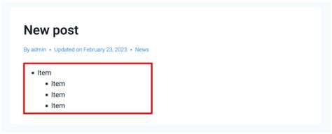 How To Create And Customize Nested Lists In Wordpress