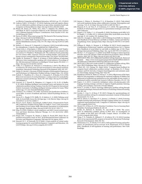 A Framework For The Assessment And Training Of Collaborative Problem
