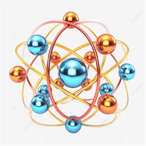 Atom Structure Protons Neutrons And Electrons Orbiting The Nucleus Abstract Atom Atomic Png