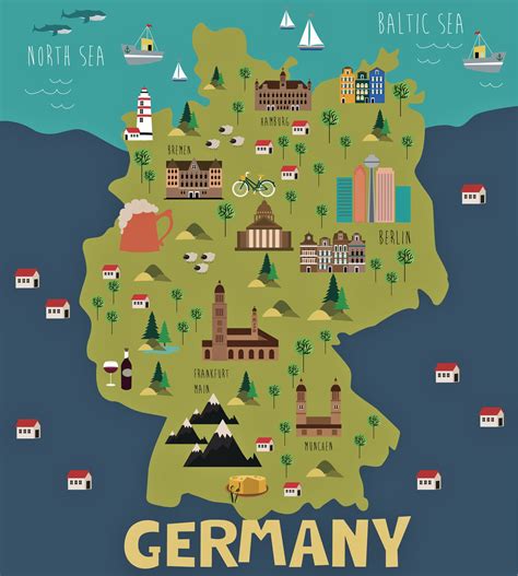 Germany Map Of Major Sights And Attractions
