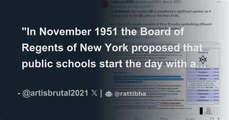 In November 1951 The Board Of Regents Of New York Proposed That Public