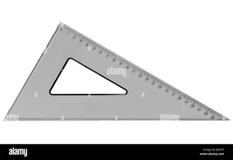 Set Square Triangle Used In Engineering And Technical Drawing Stock
