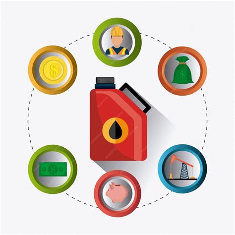 석유 및 석유 산업 인포 그래픽 무료 벡터