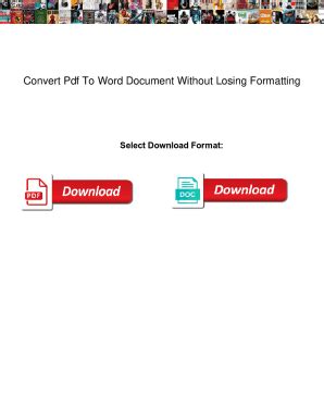 Fillable Online Convert Pdf To Word Document Without Losing Formatting Convert Pdf To Word