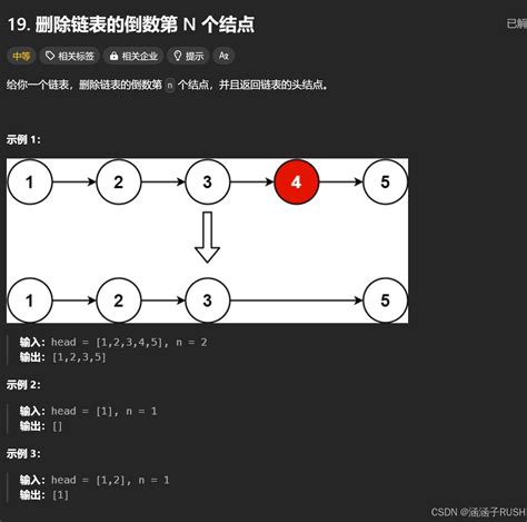 返回倒数第k个节点 删除链表倒数第n个节点（双指针的应用，快慢指针）最优解 Csdn博客