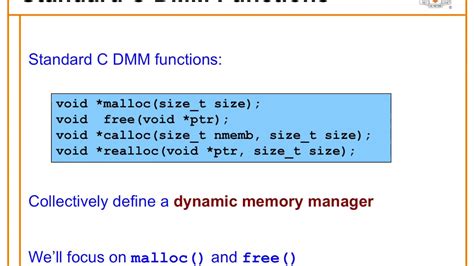 Cos217 Spring 2020 Lecture 21 Dynamic Memory Implementations Youtube