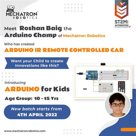 meet roshan baig our arduino champ mechatron robotics facebook