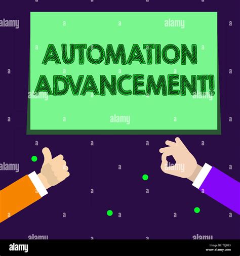 Writing Note Showing Automation Advancement Business Concept For