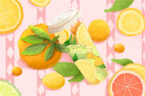 신선한 과일 차 일러스트 무료 다운로드 Lovepik