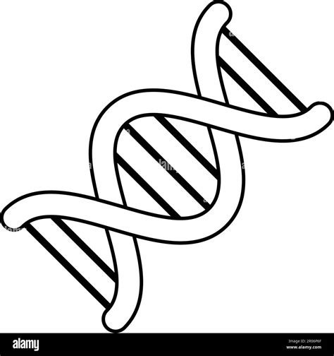Simple Dna Structure Black And White Abstract Dna Structure Dna Icon