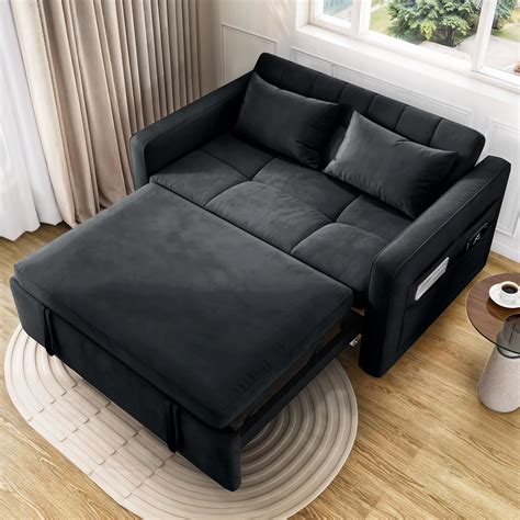 Yitahome 55 Convertible Sofa Bed 3 In 1 Sleeper Sofa With Pull Out