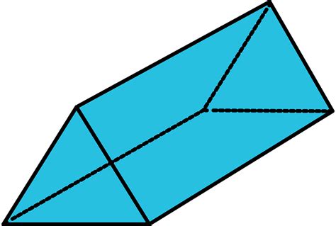 Cerulean Blue Triangular Prism Free Vector Clipart Images On