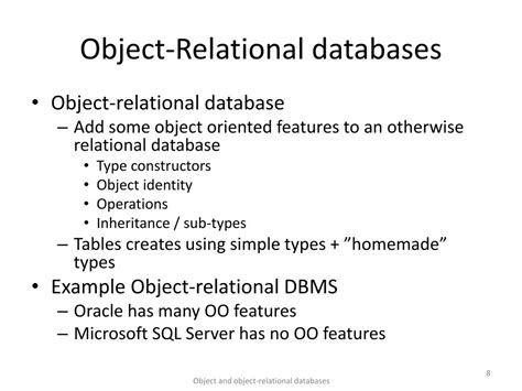 Ppt Object And Object Relational Databases Powerpoint Presentation