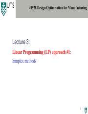 Linear Programming Approach: Simplex Methods for Design | Course Hero
