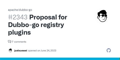 proposal for dubbo go registry plugins · issue 2343 · apache dubbo go