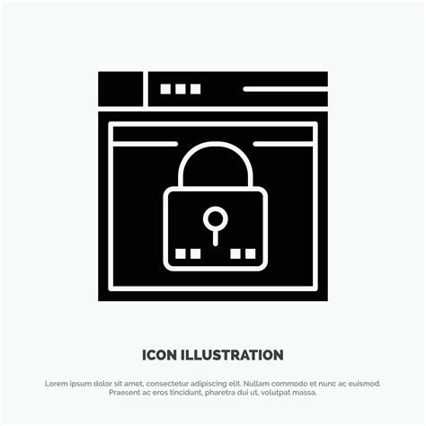 Login Secure Web Layout Password Lock Flat Color Icon Vector Icon