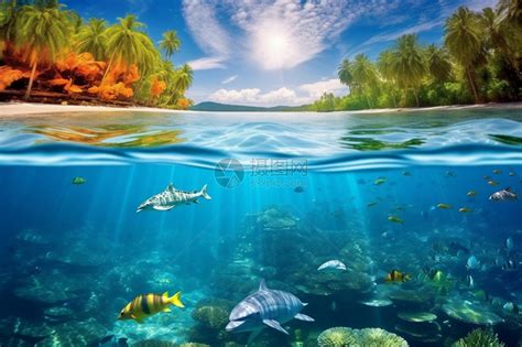 清澈的海洋环境图片素材 正版创意图片600221666 摄图网