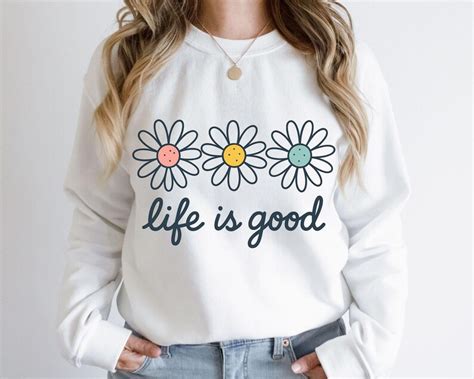 Life Is Good Png Preppy Daisy Digital Design Cute Positivity