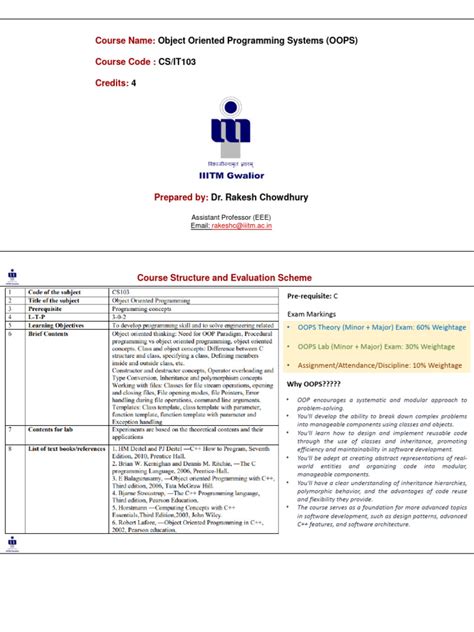 Oops Notes Unit 1 Pdf Class Computer Programming Object