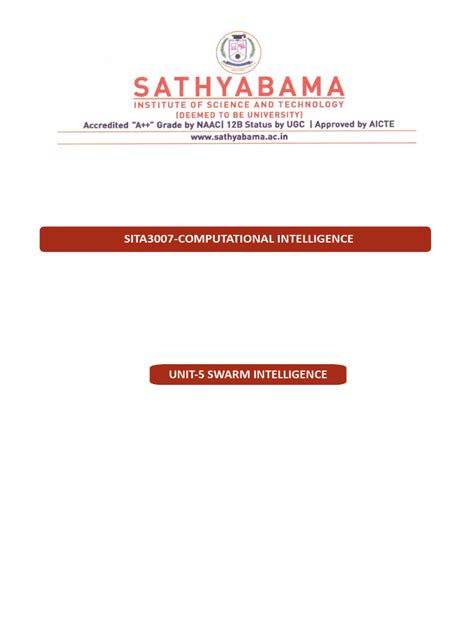 Unit 5 Swarm Intelligence Notes Pdf Algorithms Applied Mathematics