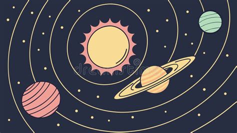 Colorful Solar System Planets Vector Space And Education Vector Design Generative Ai Stock