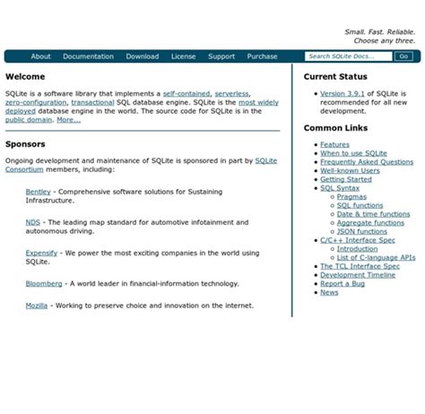 Sqlite Home Page Pearltrees