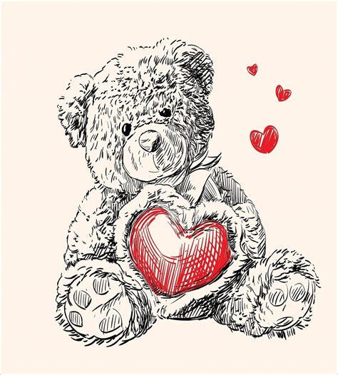 Рисунок для срисовки карандашом мишка тедди 67 фото