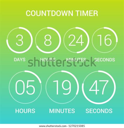 Circle Countdown Clock Counter Timer On Stock Illustration 1270215085