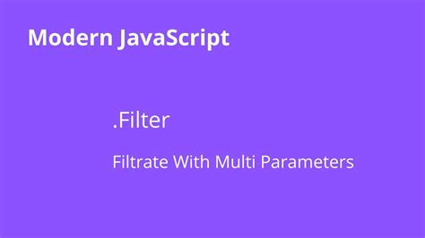 Javascript Array Filter شرح جافا سكريبت Youtube