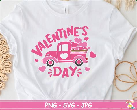 Valentines Truck Svg Valentines Day Svg Truck Svg Hello Valentines