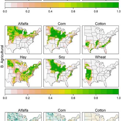 A Biophysical And B Agricultural Suitability Estimates For The