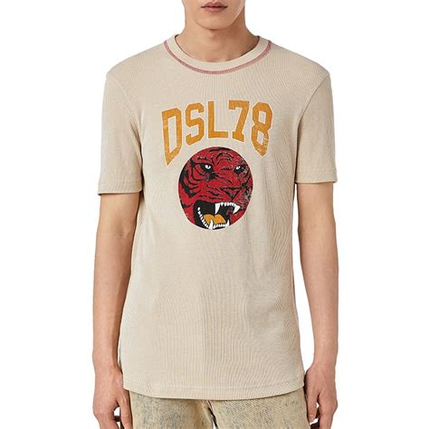 【楽天市場】 Diesel ディーゼル メンズ プリント ストレッチ クルーネック 半袖tシャツ カットソー【cl T Ruffle】【サイズ
