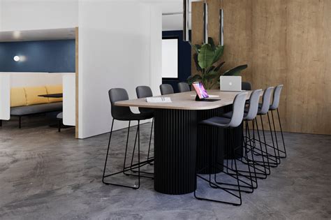Baobab Circular Base Counter Rectangular Table Large Rounded Corners