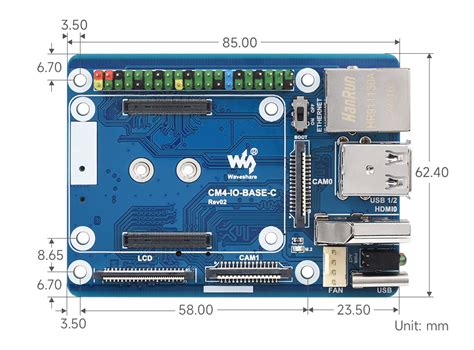 mini base board c designed for raspberry pi compute module 4 Điện
