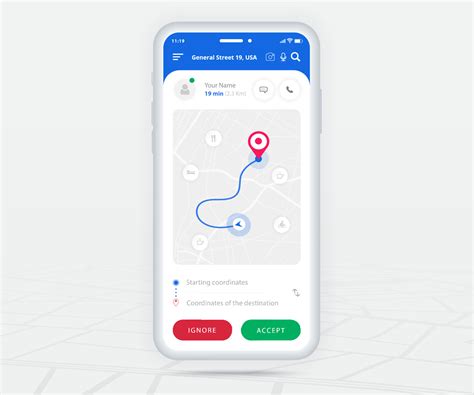 Map Gps Navigation App Ux Ui Concept Mobile Map Application Smartphone App Search Map