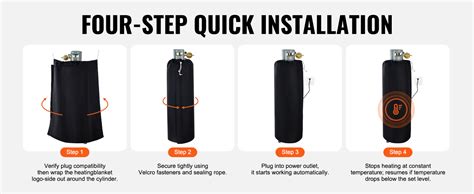 Vevor Insulated Band Style Gas Cylinder Warmer For 100 Lbs Gas Tanks