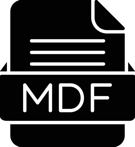 Mdf File Format Line Icon 28642812 Vector Art At Vecteezy